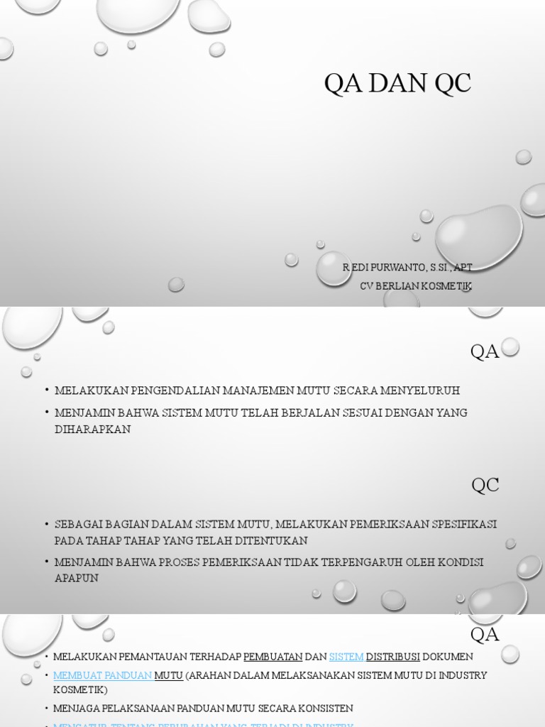QA Dan QC | PDF