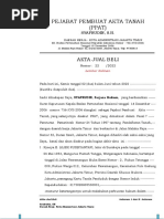 Contoh Akta - Pemberian Hak Tanggungan (APHT) | PDF