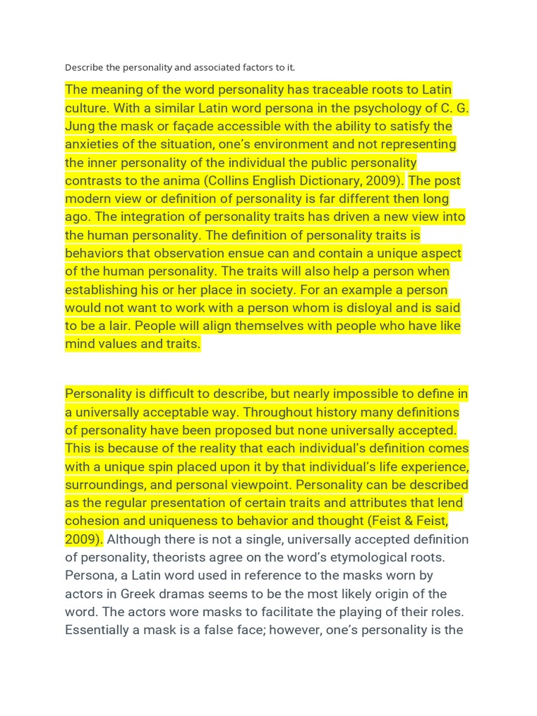 OBT Draft Personality | PDF | Extraversion And Introversion | Psychology
