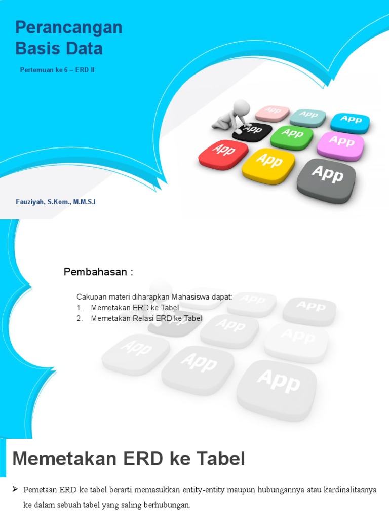 Pemetaan ERD ke Tabel dan Relasi | PDF | Metode & Bahan Ajar | Sains & Matematika