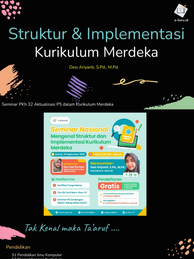 Materi P1 Struktur Dan Implementasi KurMa | PDF | Seni
