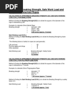 Manila Rope Strength and Specifications | PDF | Weight | Rope