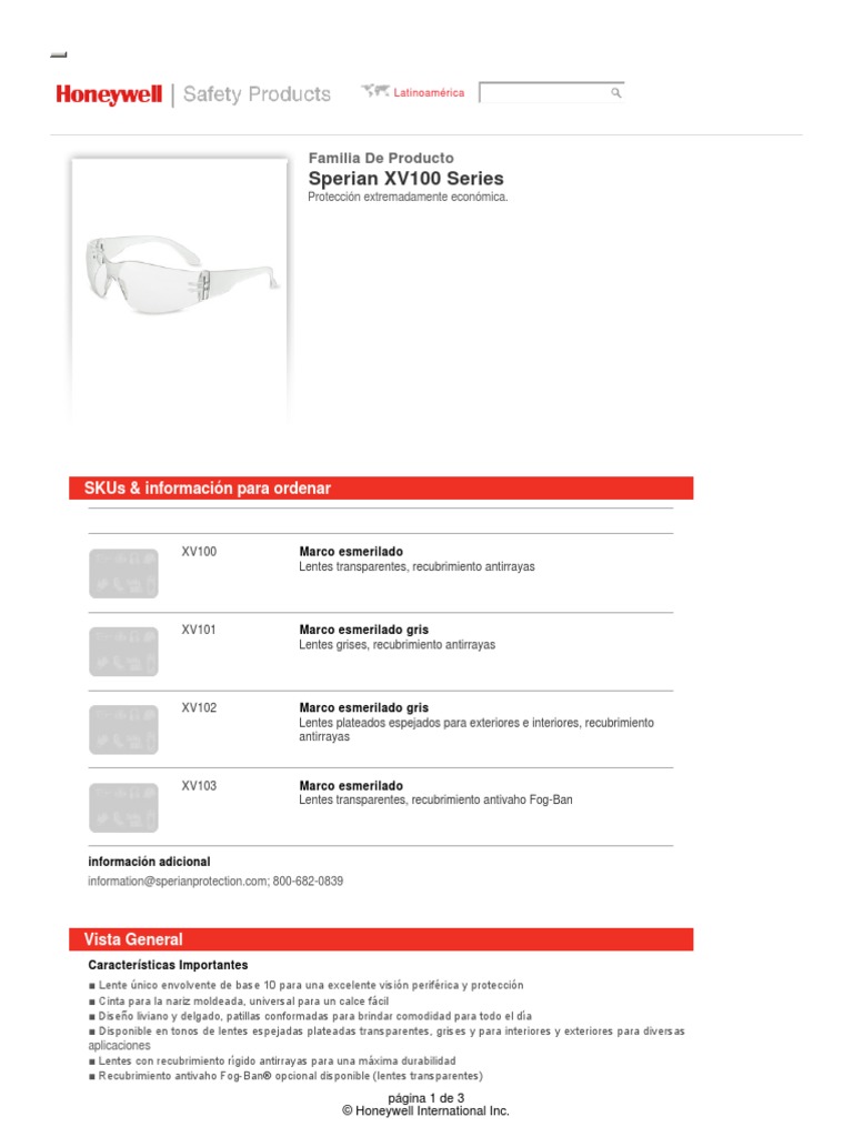 Ficha Tecnica Gafas Honewey | PDF | Lentes