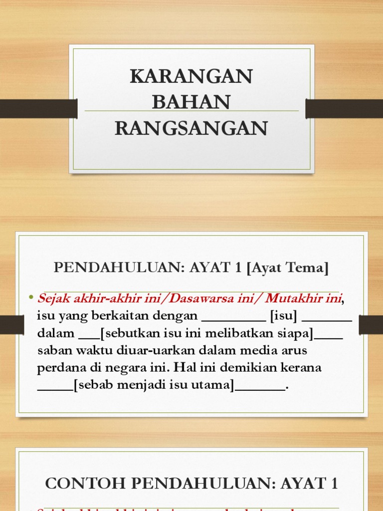 Karangan Bahan Rangsangan | PDF