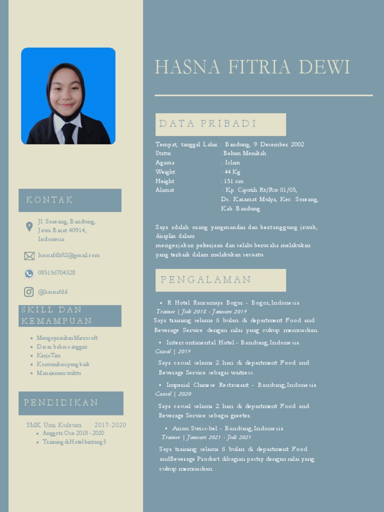 CV (1) Surat Lamaran Kerja (1) - Dikonversi | PDF