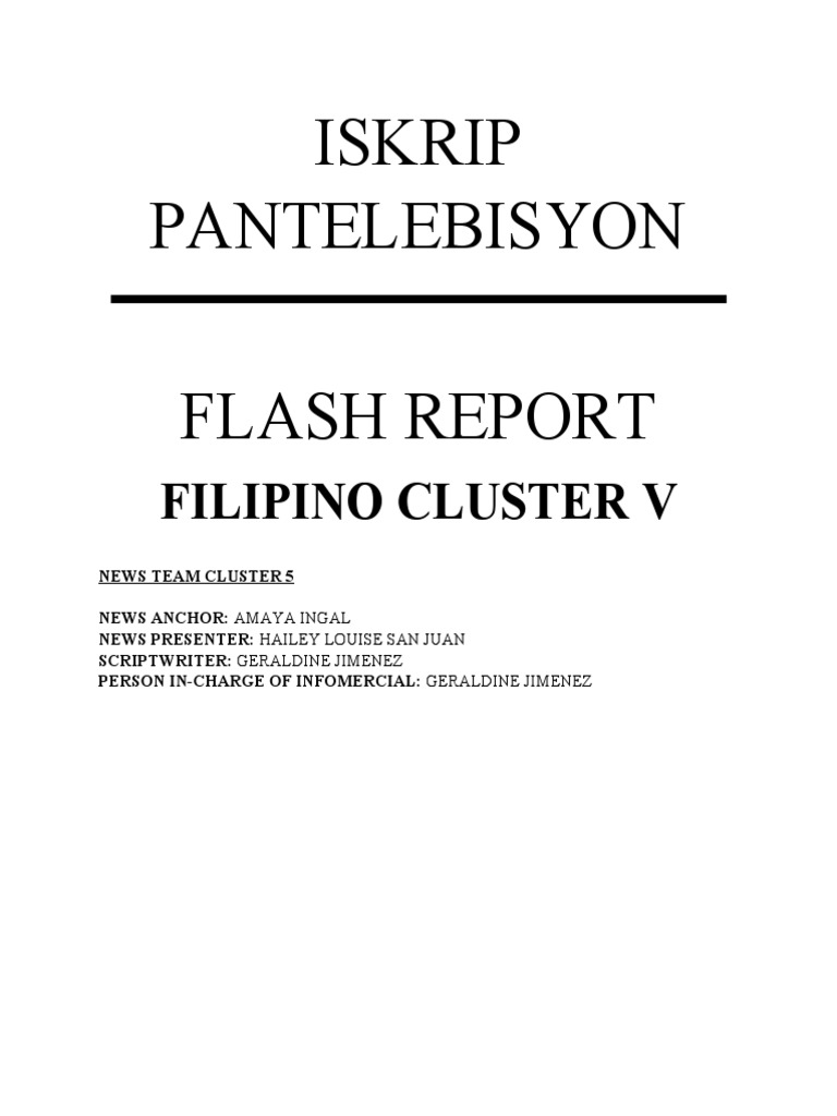 Flash Report Script | PDF