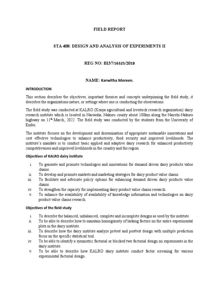 Field Report | Download Free PDF | Alfalfa | Dairy Cattle