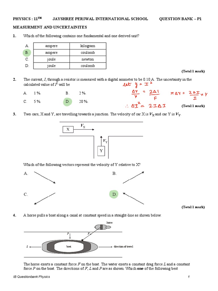 IB Physics Question Bank | PDF | Gases | Waves