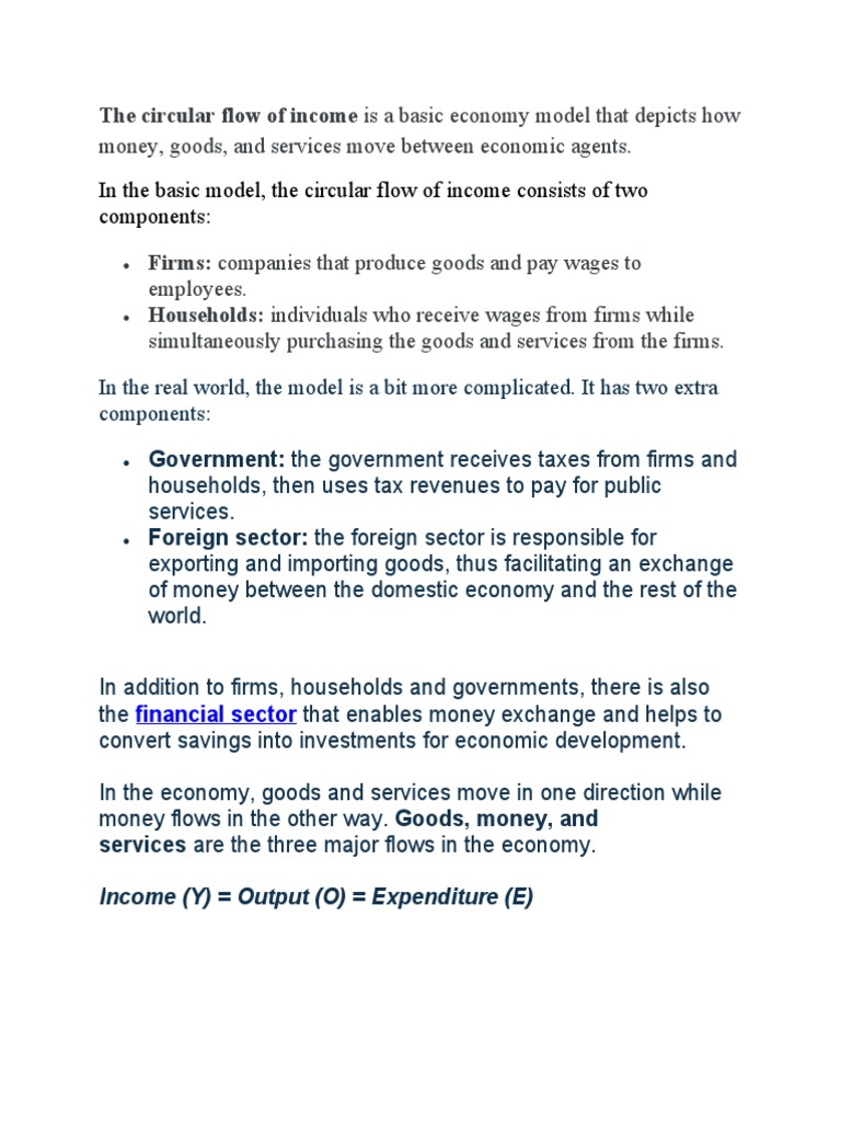 The Circular Flow of Income | PDF | Economies | Economics