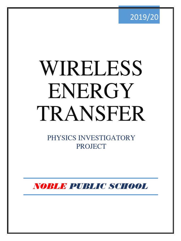 Wireless Energy Transfer Project | PDF | Inductor | Electricity