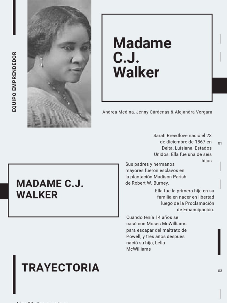 La vida de Madam C.J. Walker y A'Lelia | PDF