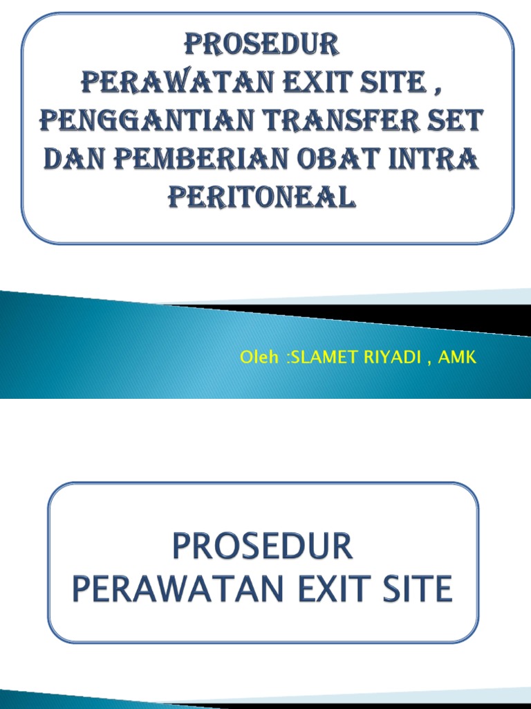 Perawatan Exit Site CAPD yang Efektif | PDF