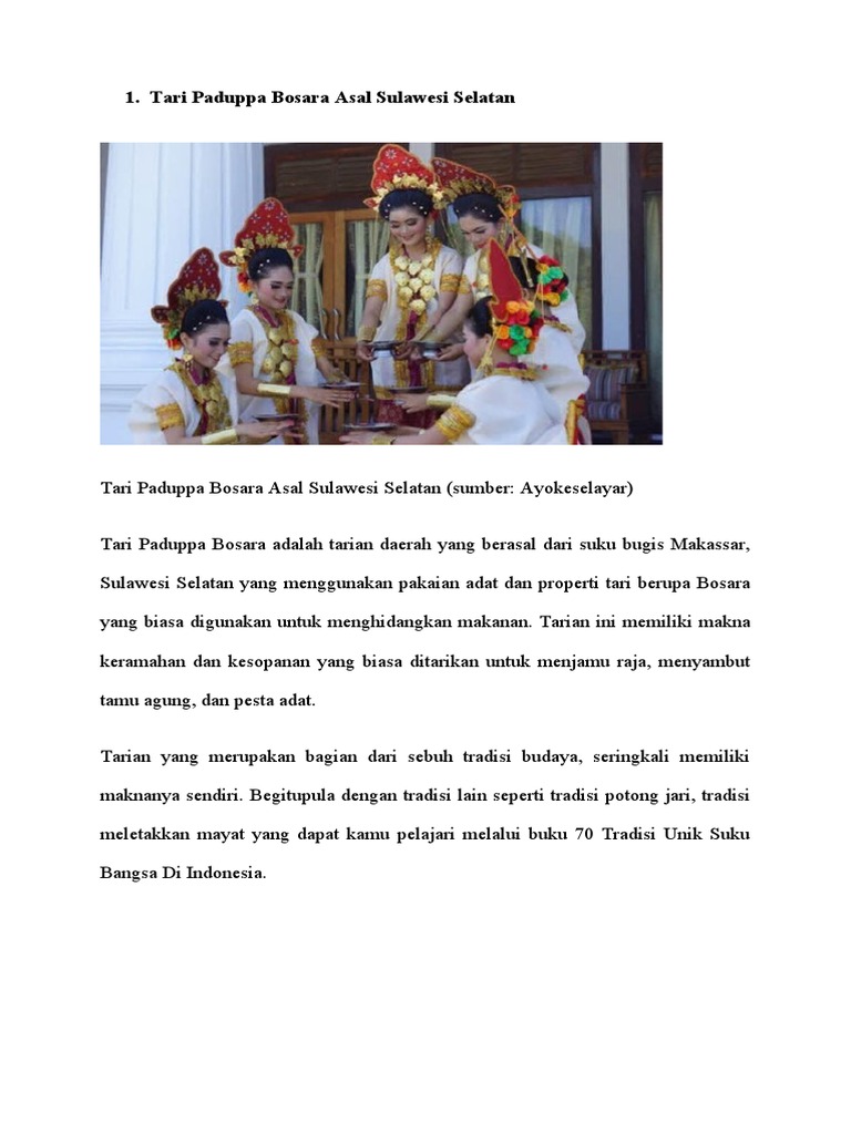 Tari Paduppa: Tradisi Bugis Sulawesi | PDF