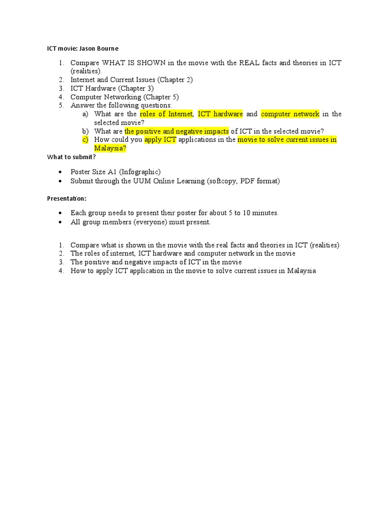 ICT Movie | PDF