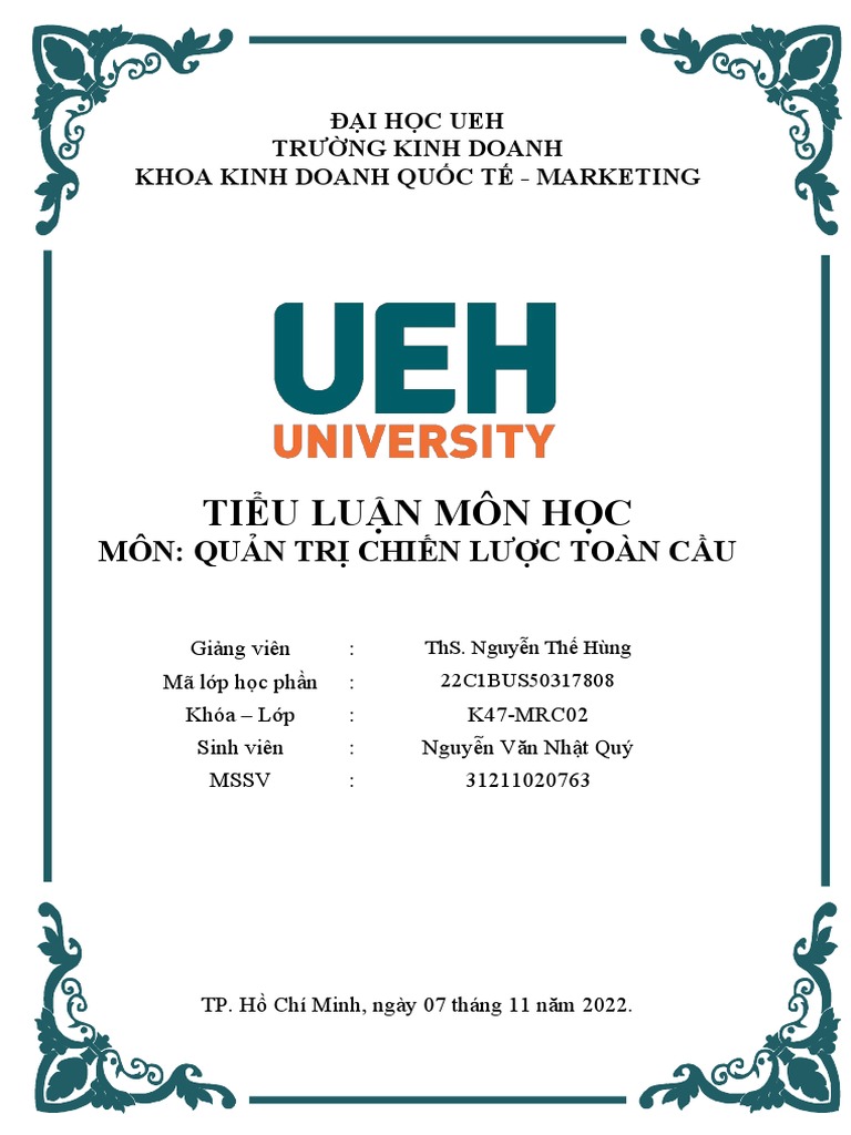 Tlott Qtcltc - Nguyễn Văn Nhật Quý - 31211020763 | PDF