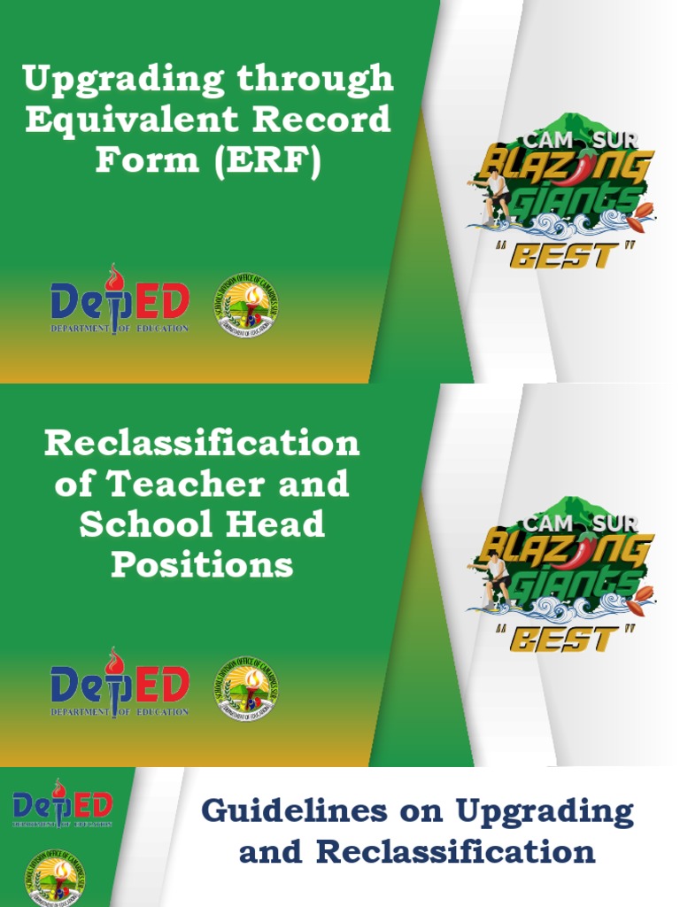 ERF and Reclassification of Positions | PDF | Master's Degree | Teachers