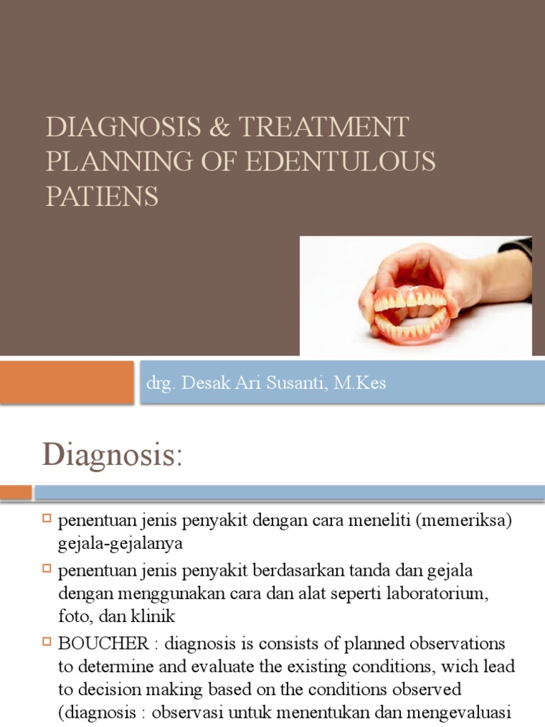 4 Diagnosis & Treatment Planning of Edentulous Patiens | PDF | Sains ...