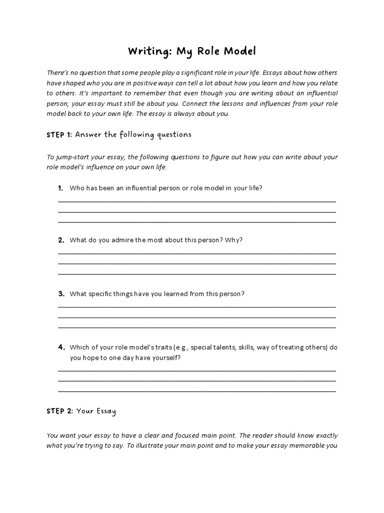 Writing-My Role Model | PDF | Essays | Cognition