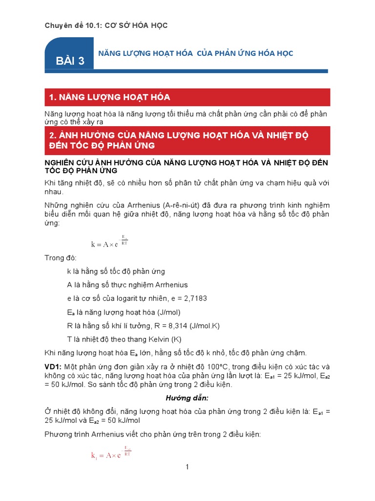 Bai 3-Nang Luong Hoat Hoa-Dap An | PDF