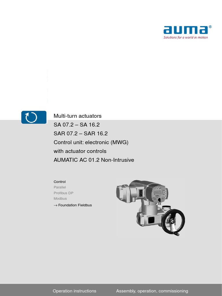AUMA Actuators Installation Guide | PDF | Electrical Connector | Actuator
