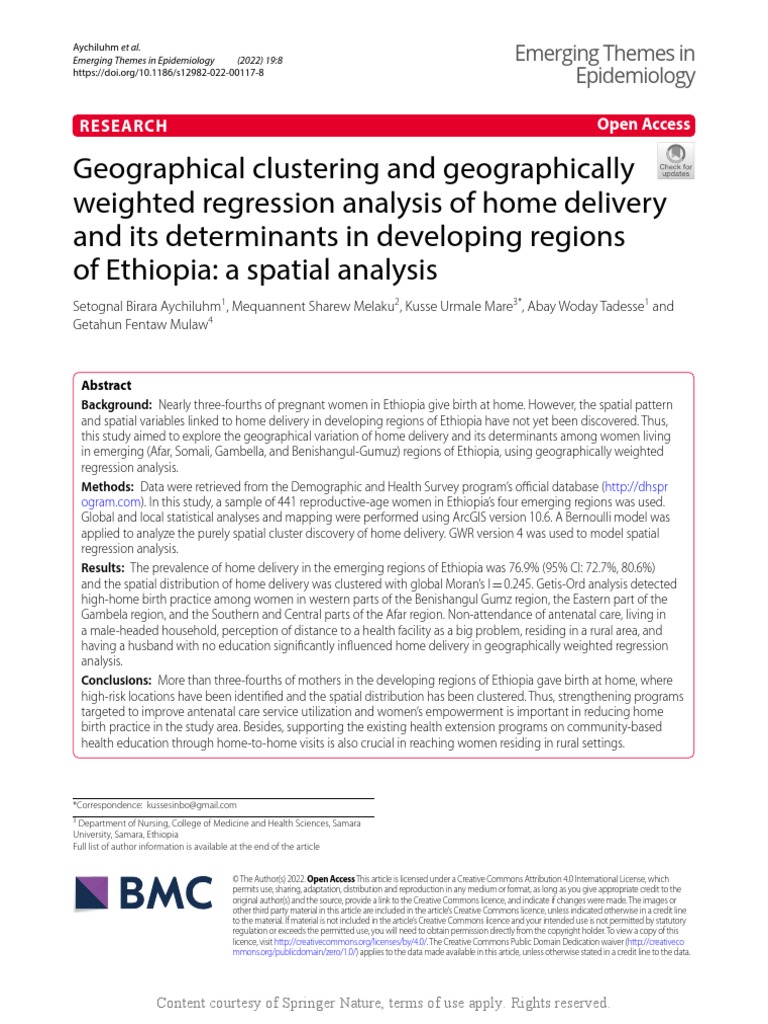 Geographical Clustering and Geographically Weighted Regression Analysis ...