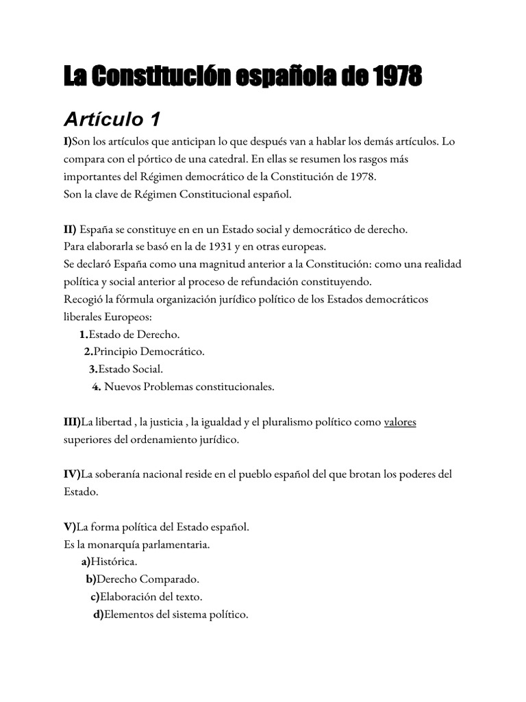 Claves de la Constitución Española 1978 | PDF | Política