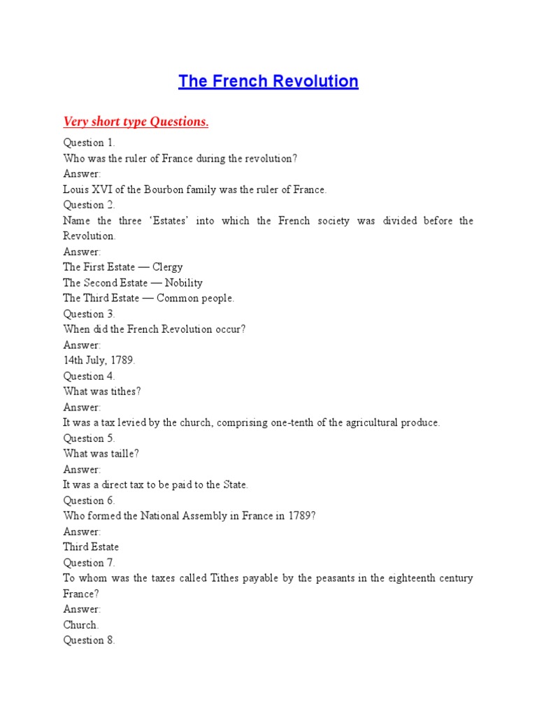 The French Revolution | PDF | French Revolution | France