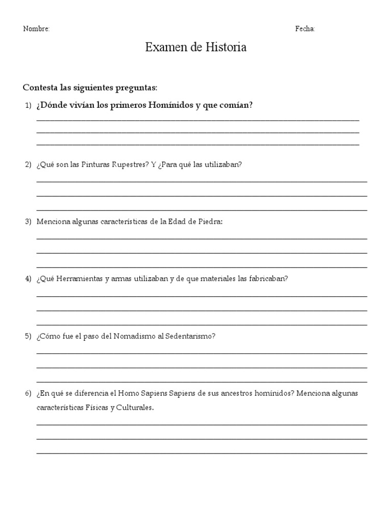 Examen de Historia | PDF