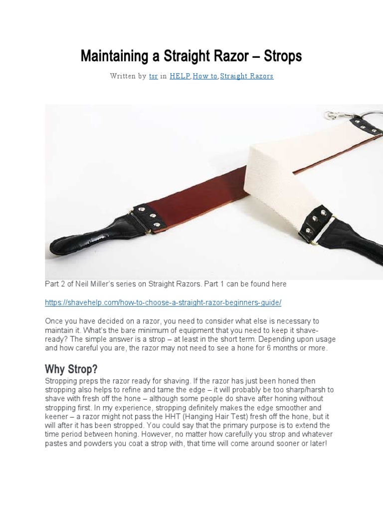 Meinteining A Razor | PDF | Shaving | Abrasive