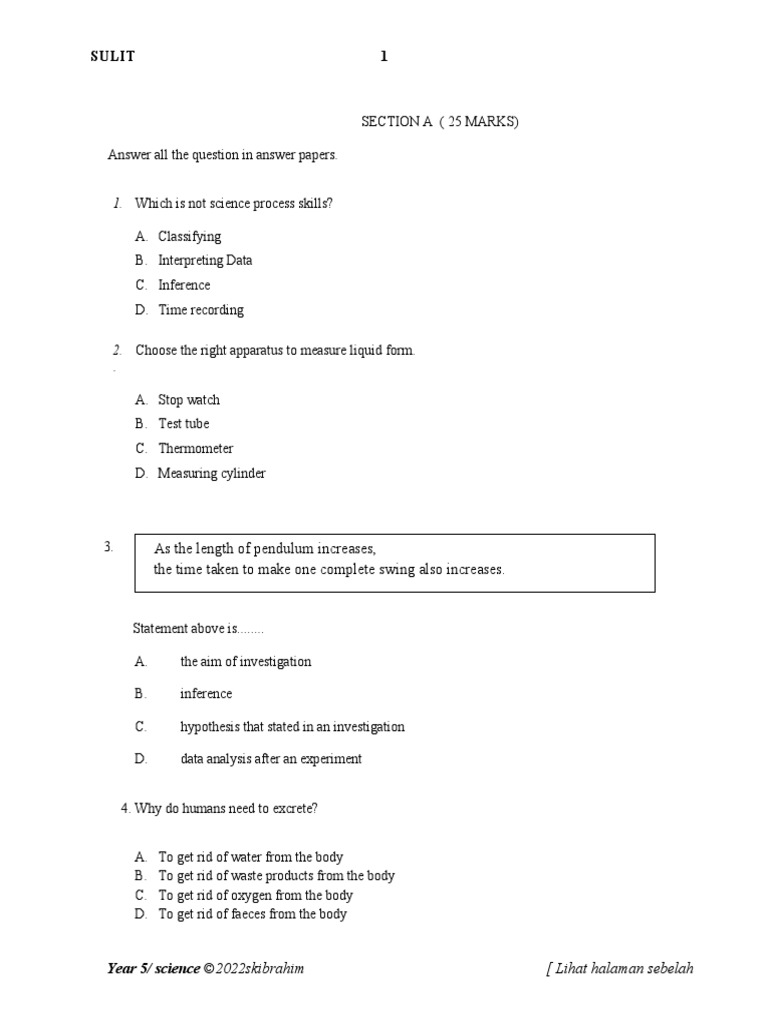 Science Year 5 DLP 2022 | PDF | Skeleton | Leaf