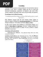 General Psychology Chapter 3 | PDF | Classical Conditioning | Reinforcement