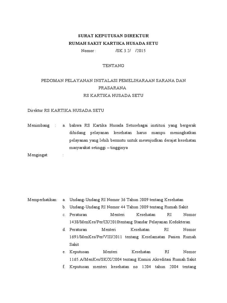 SK Pedoman-Pelayanan-Ipsrs | PDF