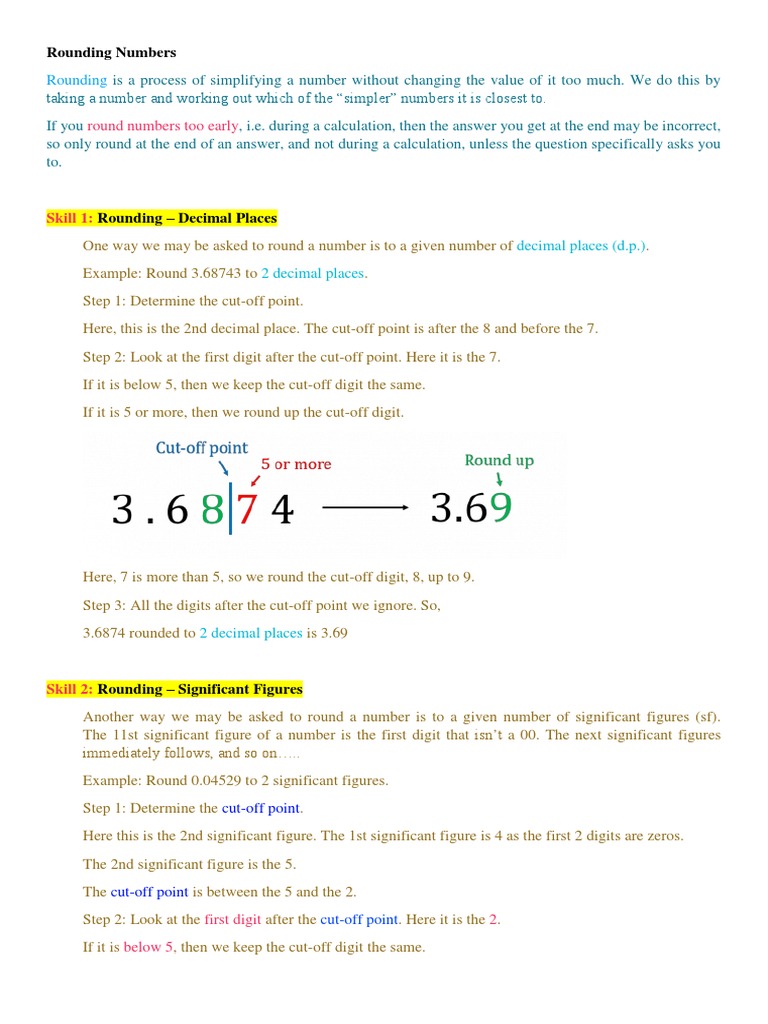 Rounding Numbers | PDF | Significant Figures | Rounding