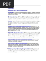 ICM Standards and Ethics for Midwives | PDF | Midwife | Midwifery