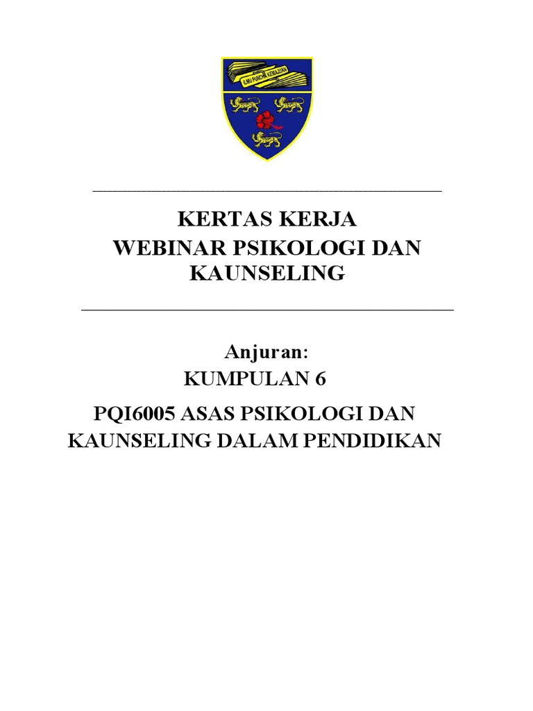 Kertas Kerja Webinar (Proposal) | PDF