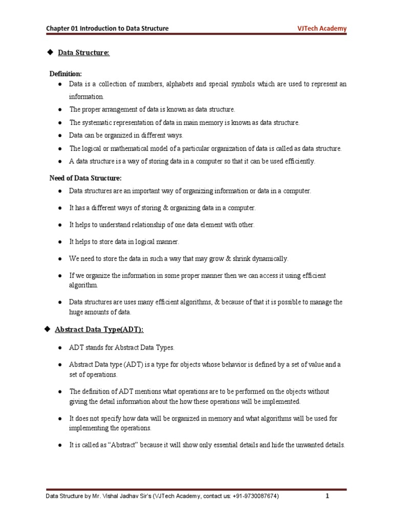 Data Structure | PDF | Data Type | Data Structure