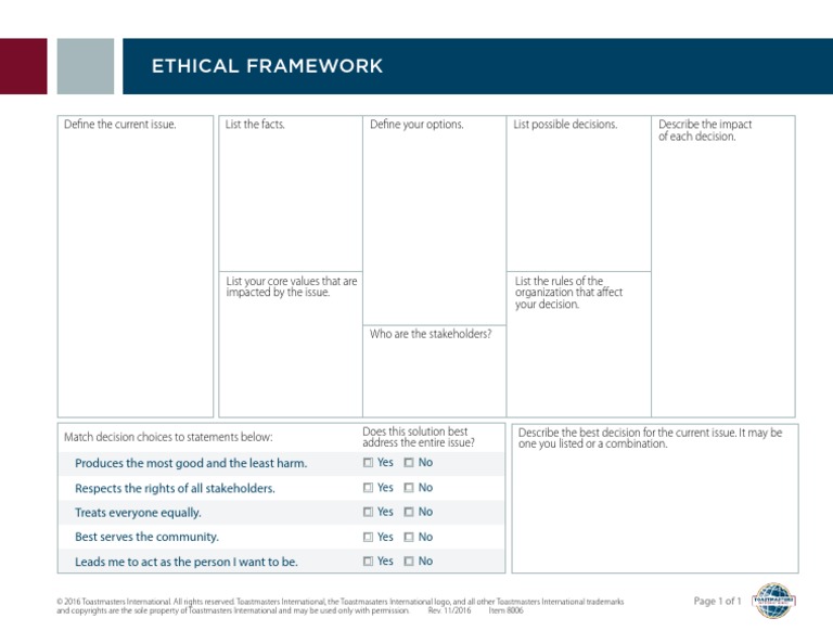 8006 Ethical Framework | PDF