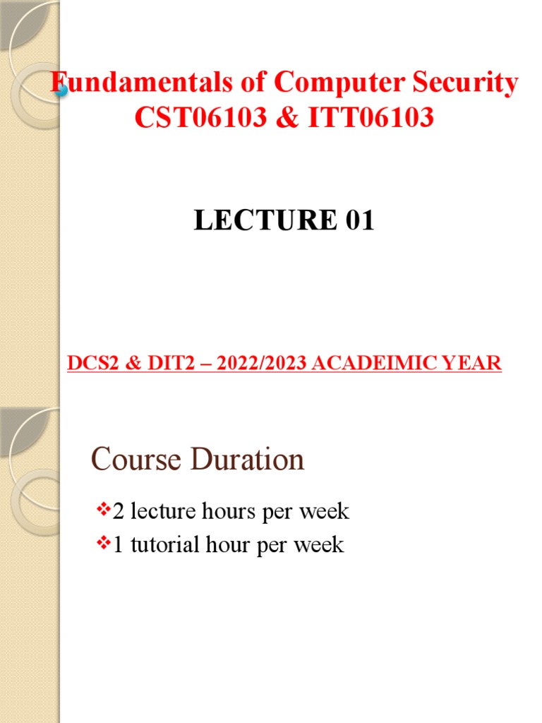 Lecture 01 Computer Vulnerabilities | PDF | Security | Computer Security