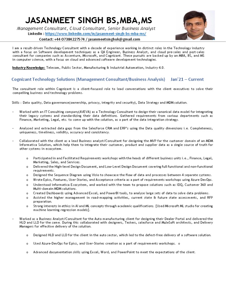JASANMEET SINGH - Resume - MDM | PDF | Cloud Computing | Information Age