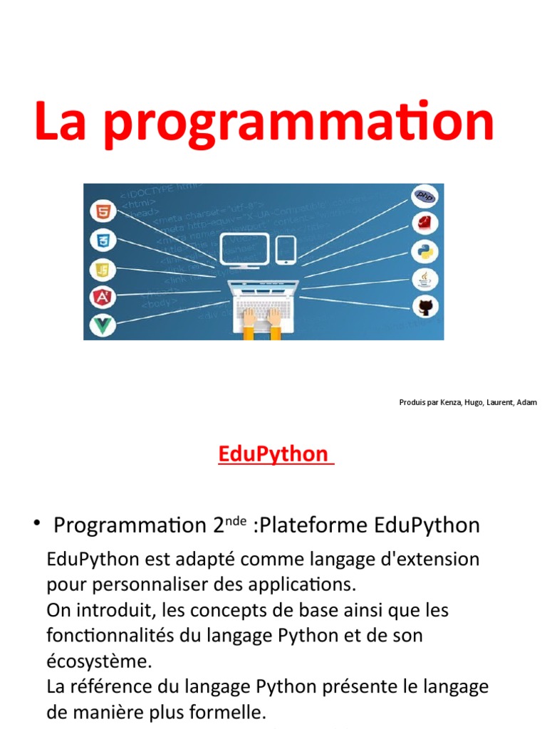 La Programmation Exposer Diapo | PDF | Programmation | Programme informatique