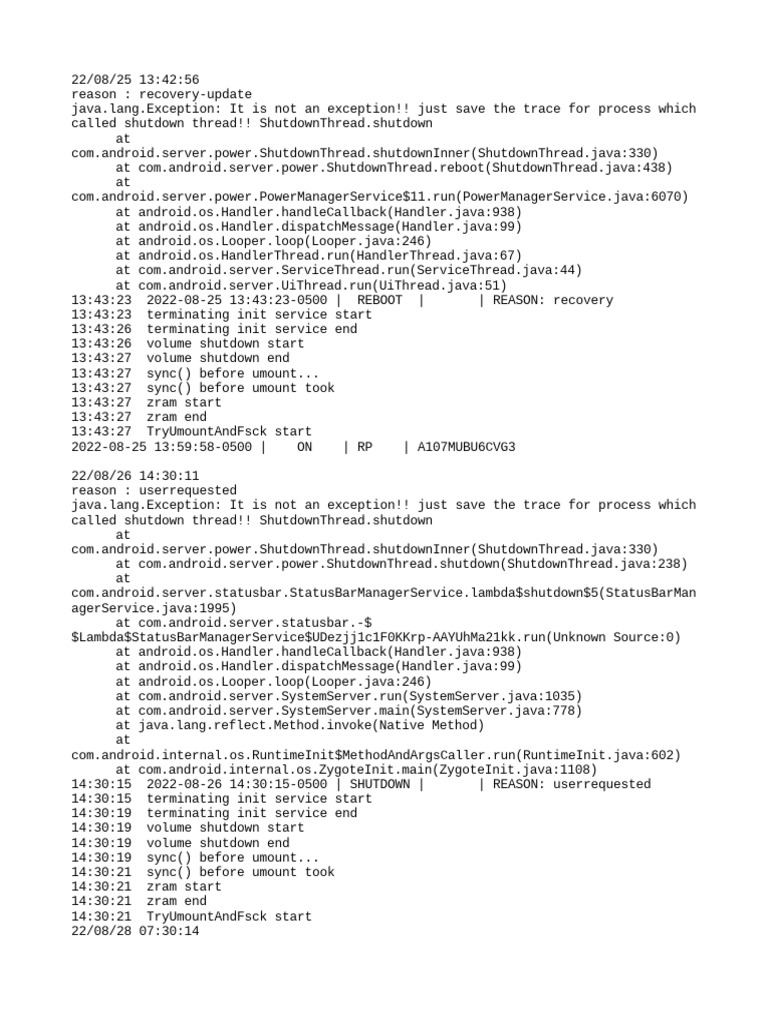 Power Off Reset Reason Backup Pdf Java Programming Language Product Introductions