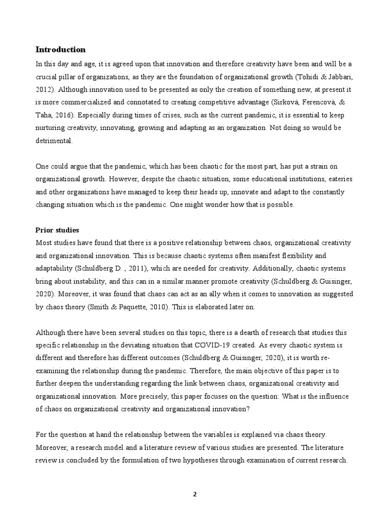 Sample Essay 2 - 8.3 | PDF | Creativity | Chaos Theory