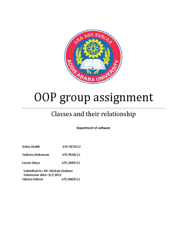 OOP Student Registration System: UML Class Diagram Depicting the ... OOP Student Registration System: UML Class Diagram Depicting the ...