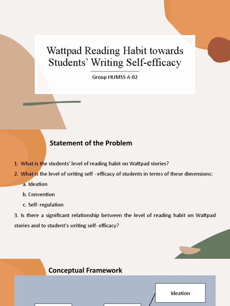 Wattpad Reading and Writing Efficacy | PDF | Statistical Inference ...
