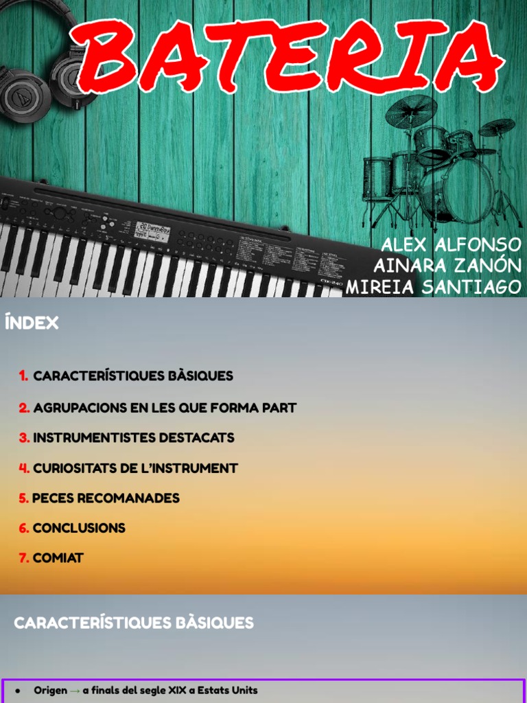 Alex Alfonso - Instrument Musical. Presentació de Google | PDF