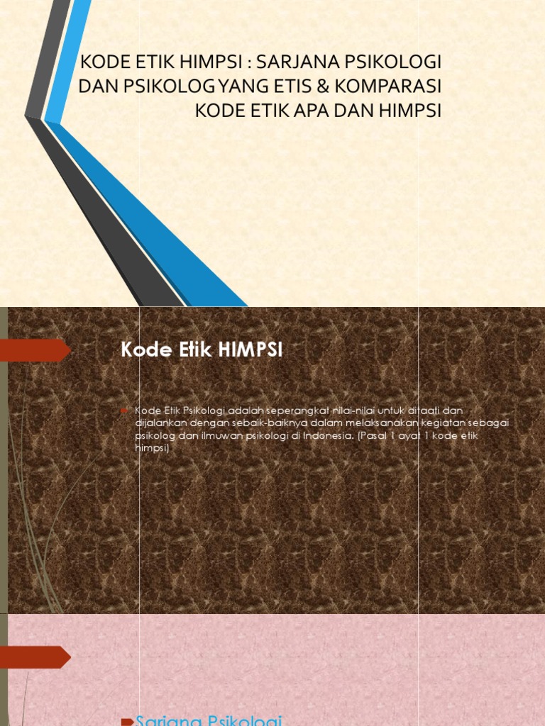 Kode Etik Apa Dan Himpsi | PDF
