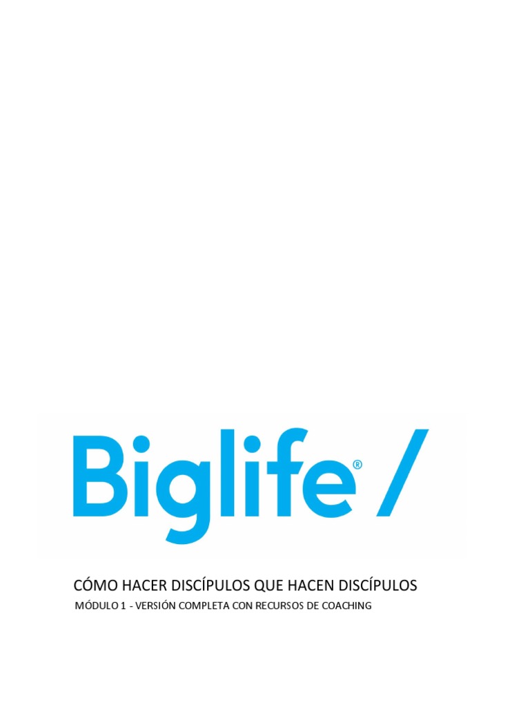 Biglife FULL Training Manual SPANISH v3.1 | PDF | Oración | La resurrección de Jesús