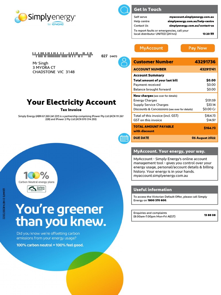 Energy Billing Details 43291741 1 PDF | PDF | Payments | Debit Card