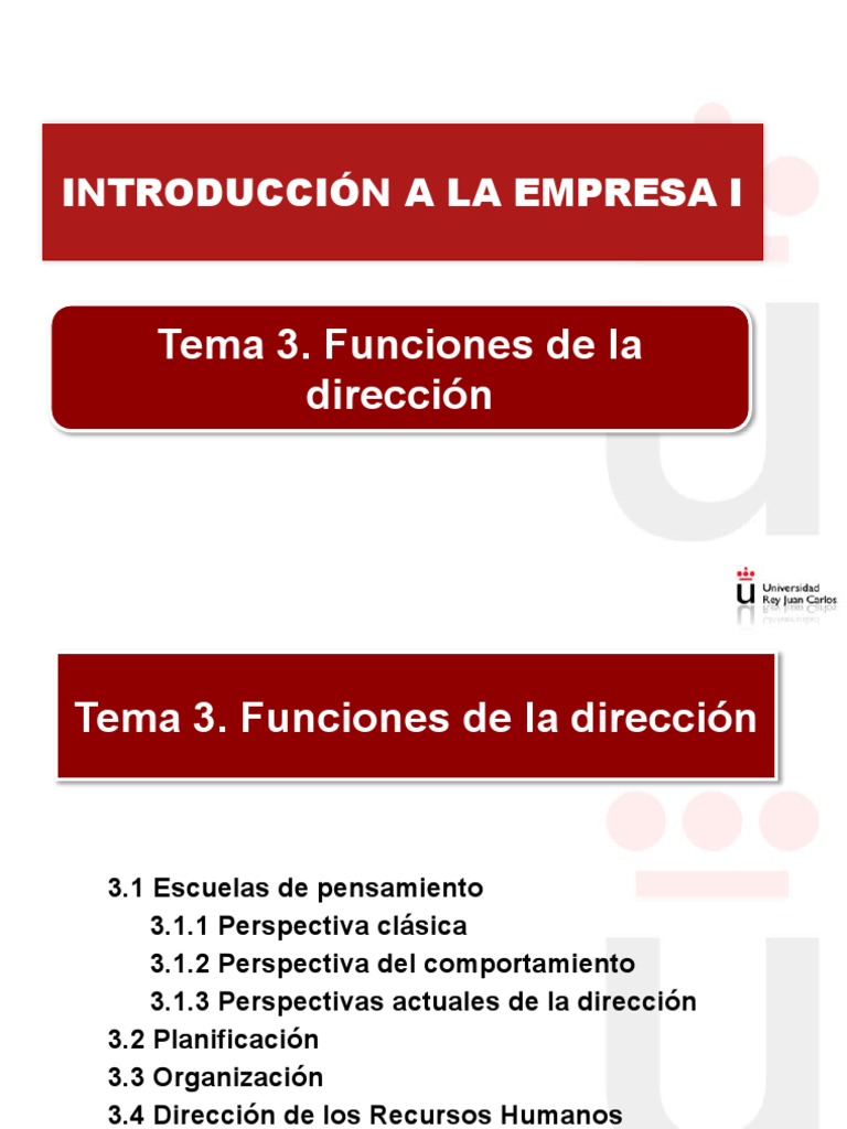 Tema 3 - Funciones de La Direccion-comentado-Agil | PDF | Gestión de recursos humanos ...