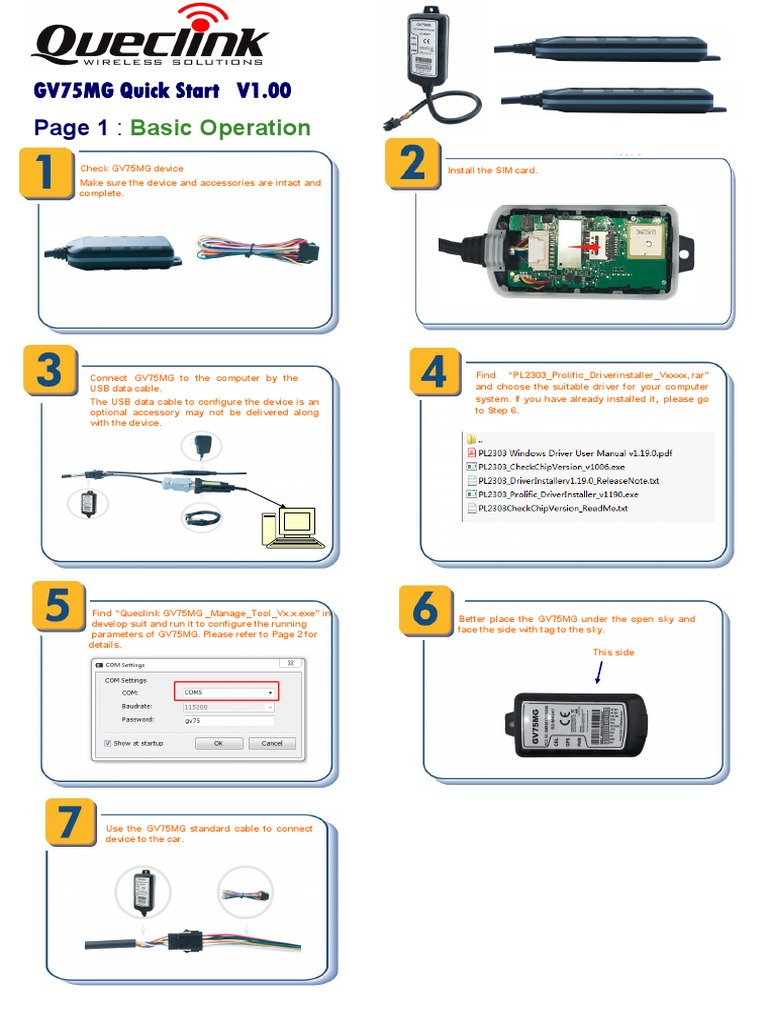GV75 MG Quick Start | PDF | Screenshot | Internet Protocol Suite